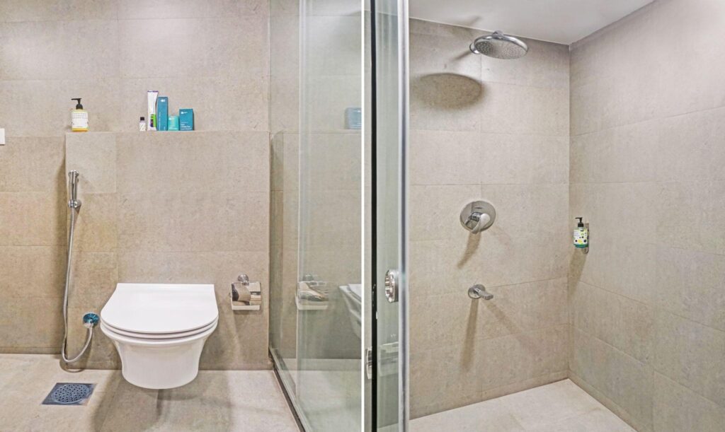 Clean hostel washroom with proper facilities - Tribe CoLiving & Student ...